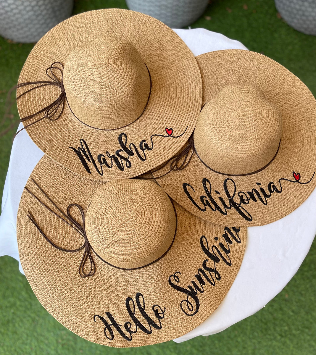 Straw Hat Rainbow Pink – Bubbly Threads